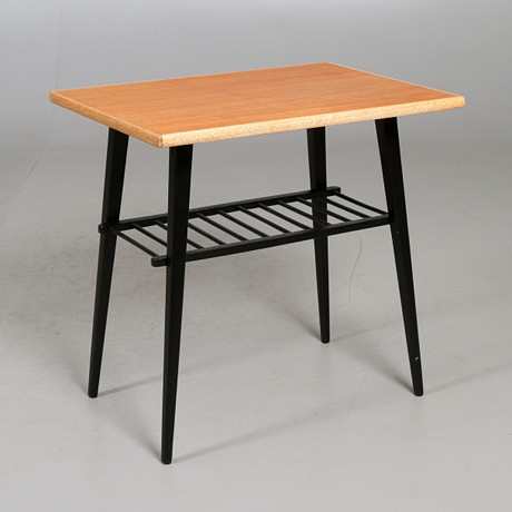 SIDE TABLE with NEWSPAPER SHELF, teak, 1906-century. Furniture - Tables ...