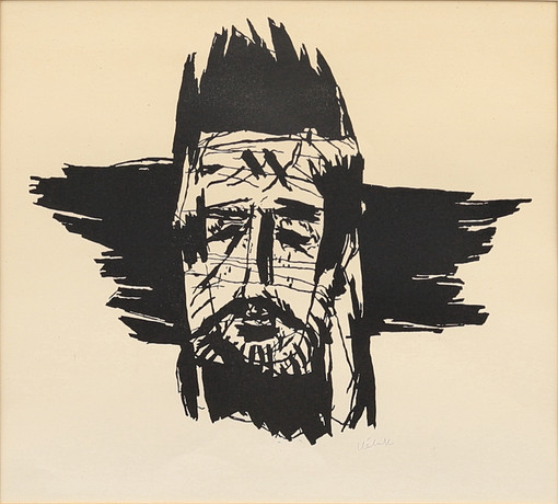 HERMAN TALVIK (1906-1984). Kasvot, litografia, signeerattu Talvik ...