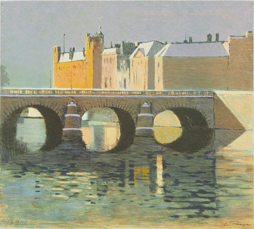 LENNART ROUPE (1918-2014). Norrbro, färgltografi, signerad L Roupe, EA ...