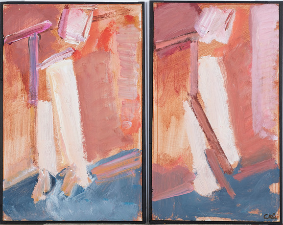 CARL KÖHLER. oil on Board, diptych, "Ben", signed. Art - Paintings - Auctionet