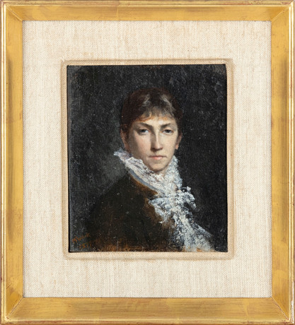 MARIA WIIK. "Self-portrait", signed and dated 1879-81, oil on canvas ...