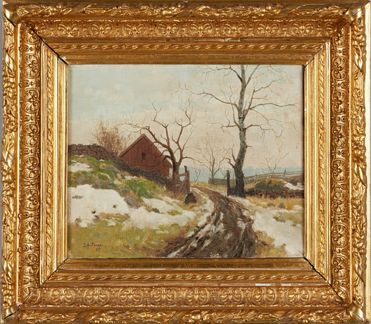 PETER ADOLF PERSSON (1862-1914): Country road, signed and dated 85, oil ...