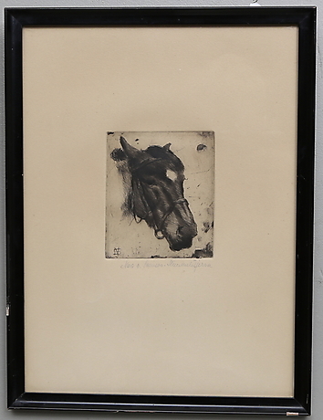 NORA SAMSON- HIMMELSTJERNA. Etching, monogram signed in sheet metal and ...