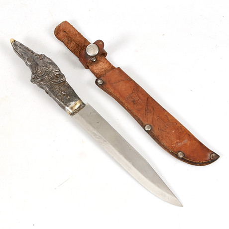 KNIV, med handtag i form av hund, omkring 1900. Vapen & Militaria ...