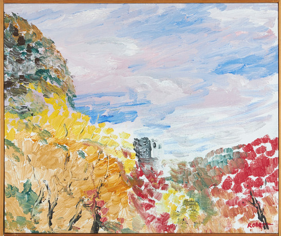 ROBERT BRUNKE (FÖDD 1926). "S:t Pers Ruin Sigtuna", olja på duk ...