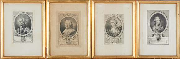 JOHAN FREDRIK MARTIN (1755-1816). porträttgalleri, 12 st, etsningar ...