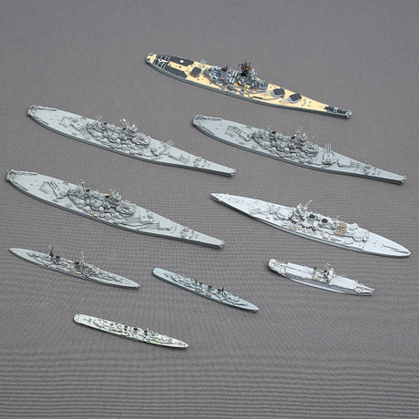 NAVIS NEPTUN, 9 ship models, warships, metal, scale 1:1250. Toys - Toys ...