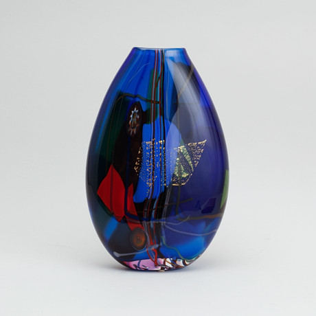 JAN-ERIK RITZMAN. Vas, glas, signerad, "J.E Ritzman Transjö 90 unik ...