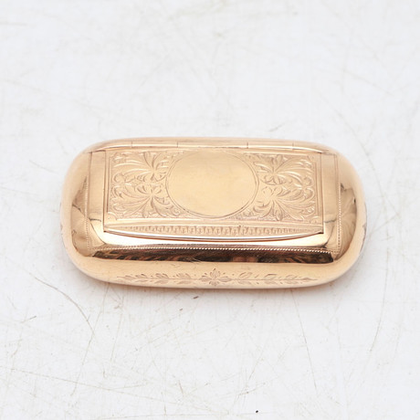 Fransk snusdosa i guld, 1800-tal. Konst - Övrigt - Auctionet