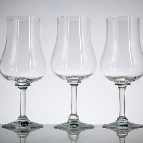 WINE TASTING GLASS, "Elixir", Orrefors, 12 pcs, clear glass, labeled ...