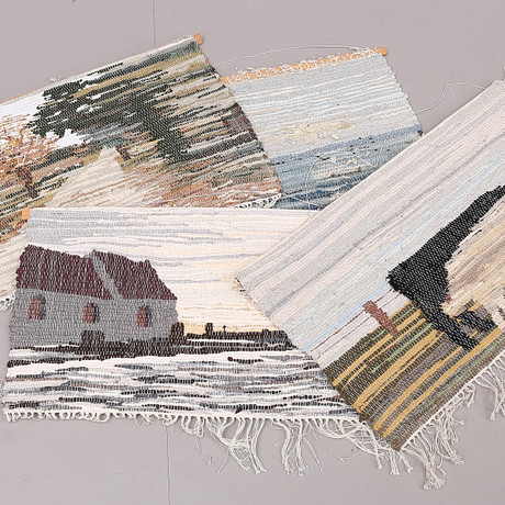 KAREN ALM. Bonader, 4 st, vävda trasor. Mattor & Textil - Textil ...