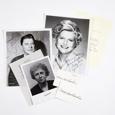 AUTOGRAFER mm. 7 dlr, RONALD REAGAN, The First Ladies: MAMIE DOUD ...