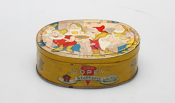PLÅTBURK, "Dopey", Stabburet Hermetikkfabrikk, Gunnar Nilsen ...