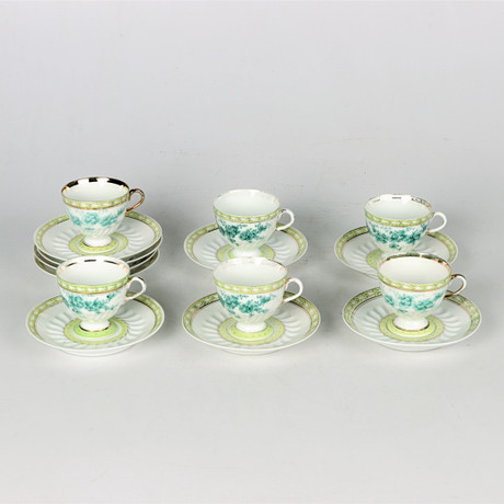 COFFEE SET, 15 parts, Johan Ekelund Ystad, early 20th century. Ceramics ...