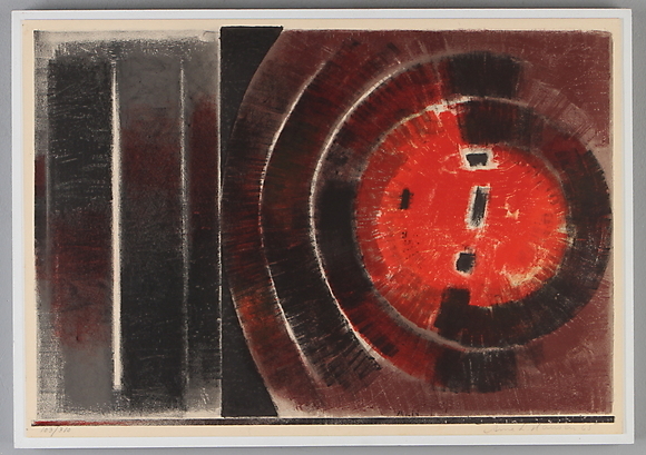 ARNE L HANSEN. Composition, lithograph, signed, dated 65 and numbered ...