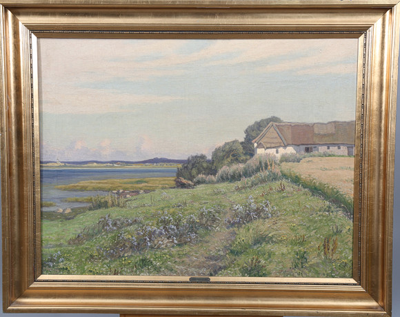 ARTHUR NIELSEN. Óleo sobre lienzo, Paisaje, firmado, primera mitad del ...