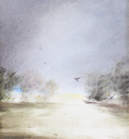 OLLE LINDGREN (född 1930) "Vårbild", olja på duk. Konst - Måleri ...