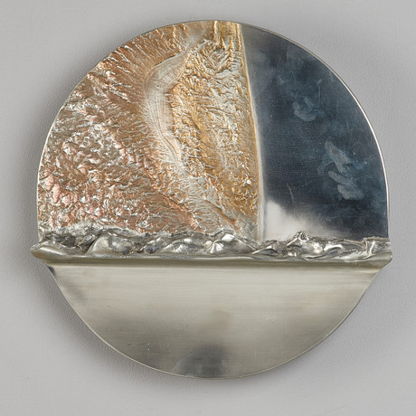 HELGI JOENSEN. WALL GRELIEEF, "Aurora Borealis, pewter. Art ...