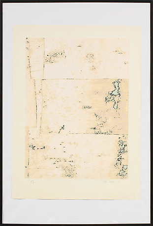 OLLE KÅKS. Composition, color lithograph, signed and numbered 23/60 ...