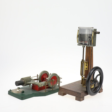 COMBUSTION ENGINE and STIRLING BICYCLE ENGINE for study purposes, wood ...