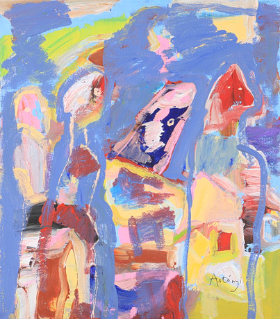 IMRE ANTONYI. Figurkomposition, olja på duk, signerad Antonyi. Konst ...