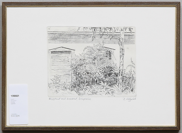 DAVID AHLQVIST. Etching, signed. Art - Engravings & Prints - Auctionet