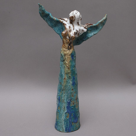 EVA HALL. Skulptur, ängel, signerad, daterad 2011. Keramik & Porslin ...