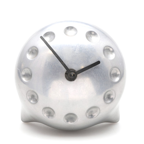 NEIL FREEMAN DESIGN. AN ALUMINIUM DESK CLOCK MODELLED ON A RENAULT DASH ...