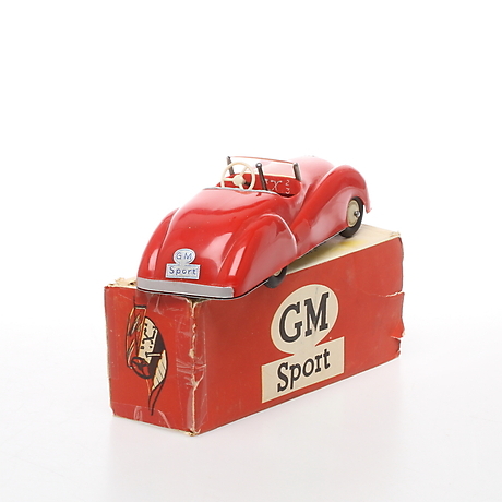 LEKSAKSBIL GM Sport, made in Sweden, plastkaross, urverk, rattstyrning ...