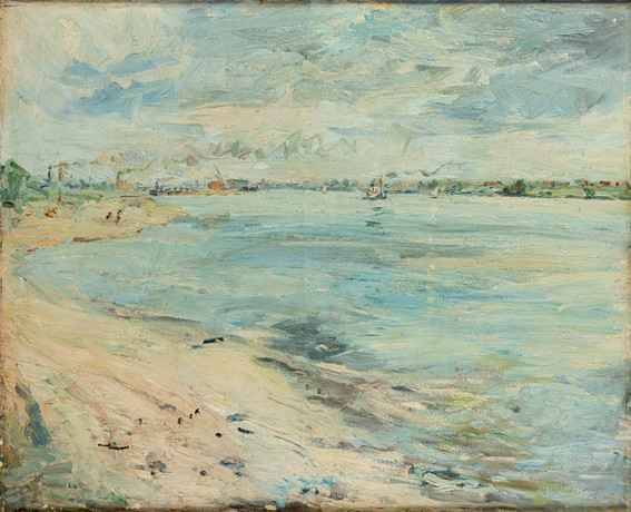 THEODOR HALLIER (1908-1982). On the Weser beach. Art - Paintings ...