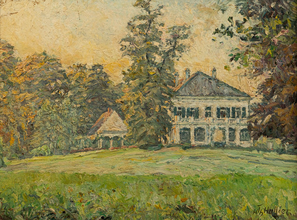 THEODOR HALLIER (1908-1982). Villa by the park. Art - Paintings - Auctionet