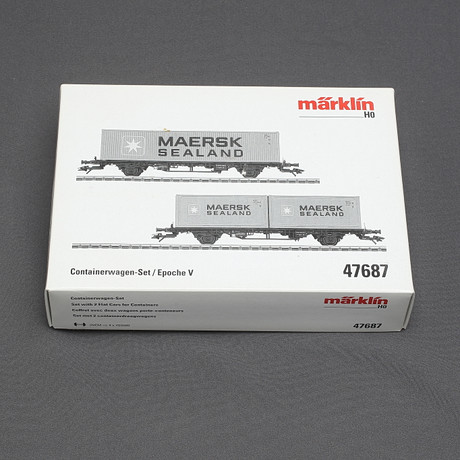 MÄRKLIN 47687 två containervagnar, originalkartong. Leksaker - Leksaker ...