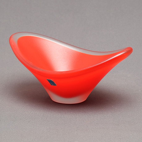 BOWL, glass, Coquille, signed Flygsfors and dated -59. Glass - Other ...