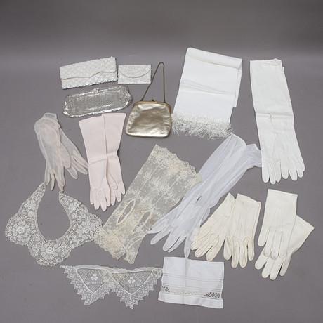 ACCESOARER, 16 delar, vintage, bl.a. handskar. Vintagekläder ...