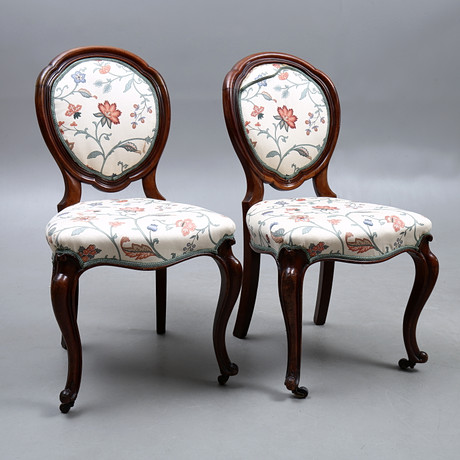 SILLAS, 2 piezas, estilo rococó, 1900. Muebles - Sillas y sillones ...