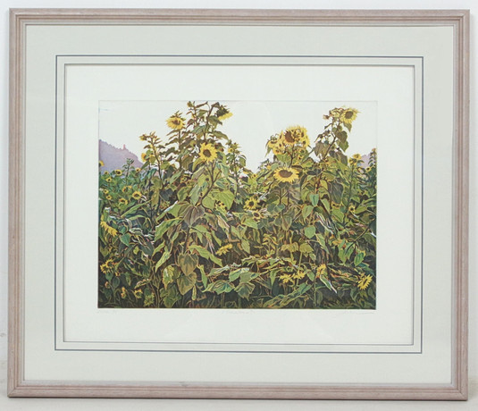 GÜNTHER HERMANN. 'Sunflowers II c', 1995, Ed. 20/100. Art - Engravings ...