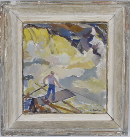 EDUARD BECHTELER. Olja på duk. Konst - Måleri - Auctionet