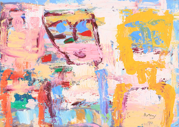 IMRE ANTONYI. "3 Greek Gods", oil on Board, signed Antonyi. Art ...