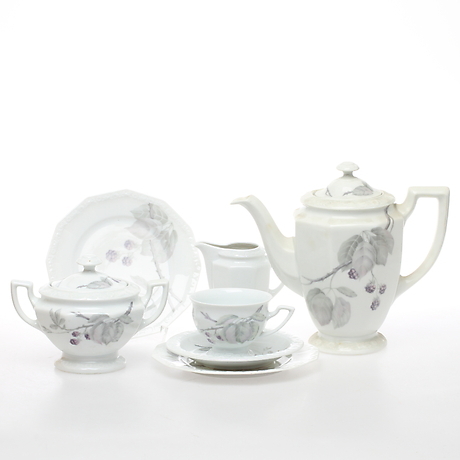 COFFEE SERVICE, 21 pieces, porcelain, "Maria blackberry" Rosenthal ...