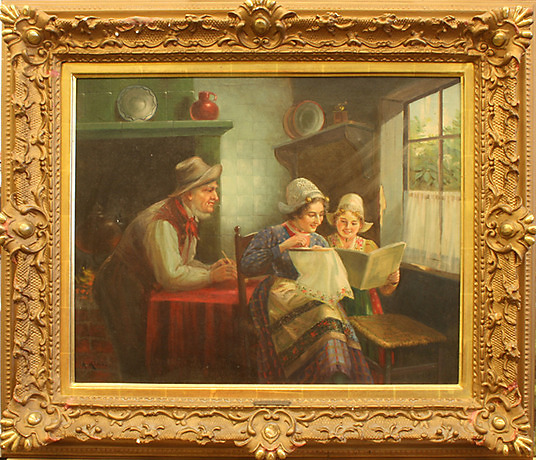A. KLAUS. Domestic idyll. Art - Paintings - Auctionet