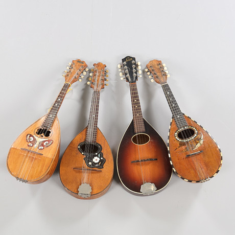 MANDOLINER, 4 st. Samlarföremål - Musikinstrument - Auctionet