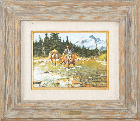 BILL EDWARDS (1918-1999). "All his worldly goods", signerad, akryl på ...