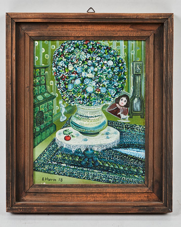 KARL HURM. Maalaus "Asetelma kukkakimpulla", 1978. Taide - Maalaus ...