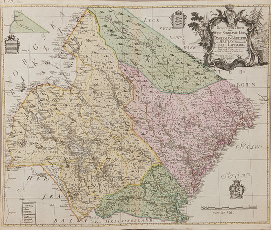 Geografisk charta öfver West: Norrlands lähn eller Ångerman-Medelpad ...