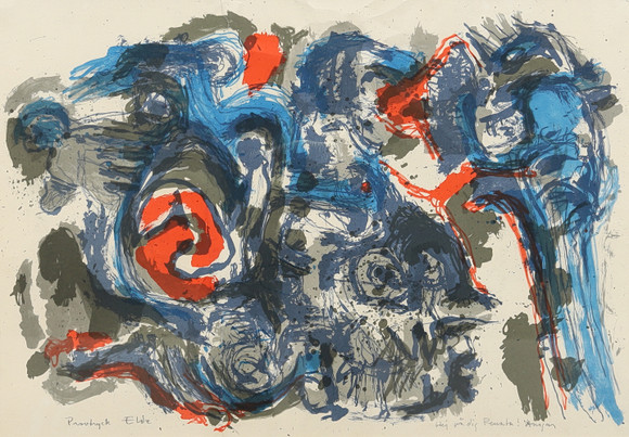 ANSGAR ELDE. Composition, color lithography, proof, signed Elde. Art - Engravings & Prints ...