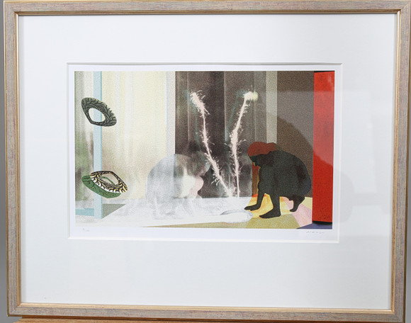 NILS-ERIK MATTSSON. Litografía en color, numerada 7/100, monograma ...