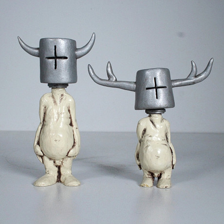 MARTIN SMIDA. Hans ateljé. ”The Animalistic Couple”, skulpturer, unika ...
