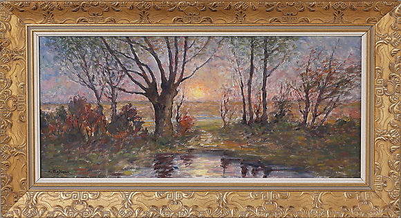 LAGE CARLSSON. OIL on canvas, sign. "Sunset". Art - Paintings - Auctionet