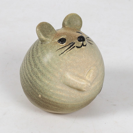 LISA LARSON. "Mus", glazed stoneware, marked Lisa L, pressed stamp Made ...