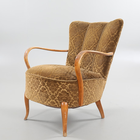 ARMCHAIR PLUSH FABRIC WOODEN HANDLE. Furniture - Armchairs & Chairs ...